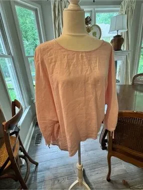 For Cynthia | Tops | For Cynthia Light Pink Linenblend Scoop Neck Tunic ...
